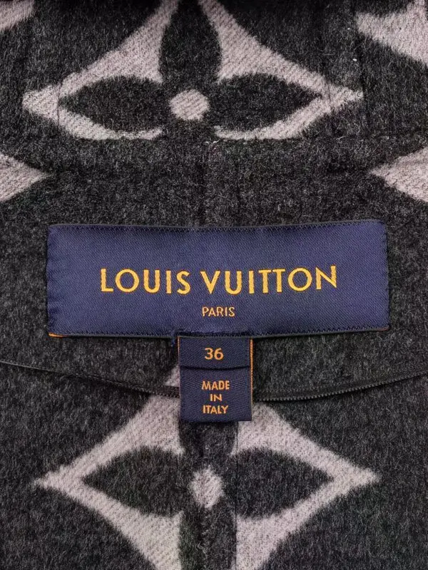LOUIS VUITTON Monogram Belted Coat