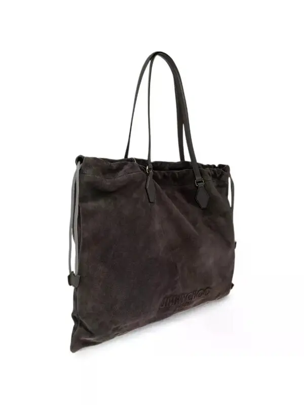 JIMMY CHOO Drawstring Suede Tote Bag
