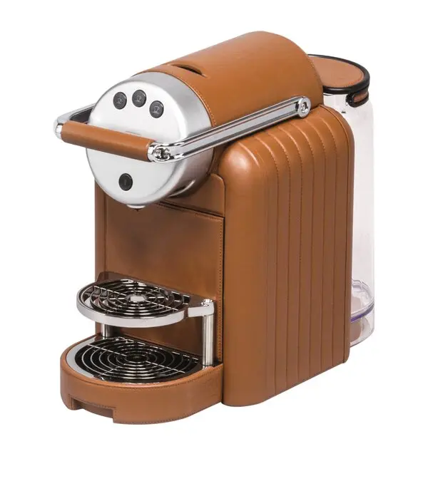 GIOBAGNARA Leather Zenius Lines Coffee Machine - Brown