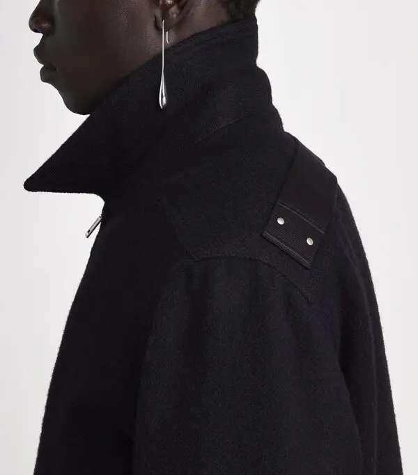 Rick Owens Cropped Wool Zip-up Jacket