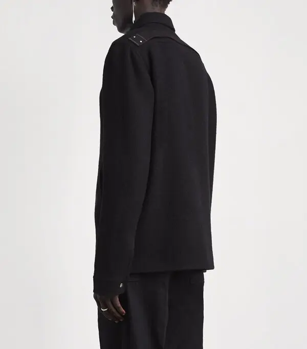 Rick Owens Cropped Wool Zip-up Jacket