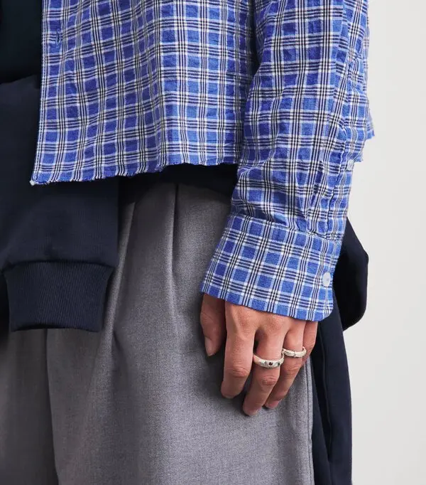 ABOUT:BLANK Cotton Raw-hem Check Shirt