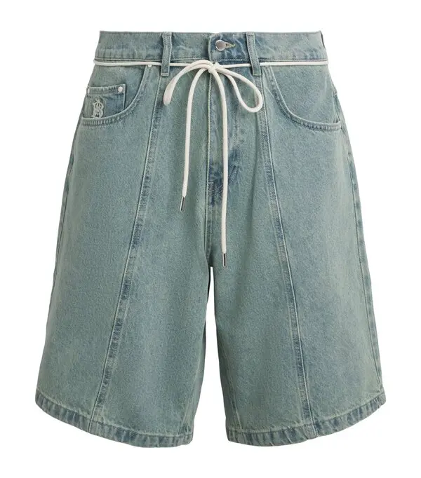 ABOUT:BLANK Felled Denim Shorts With Drawstring Waist