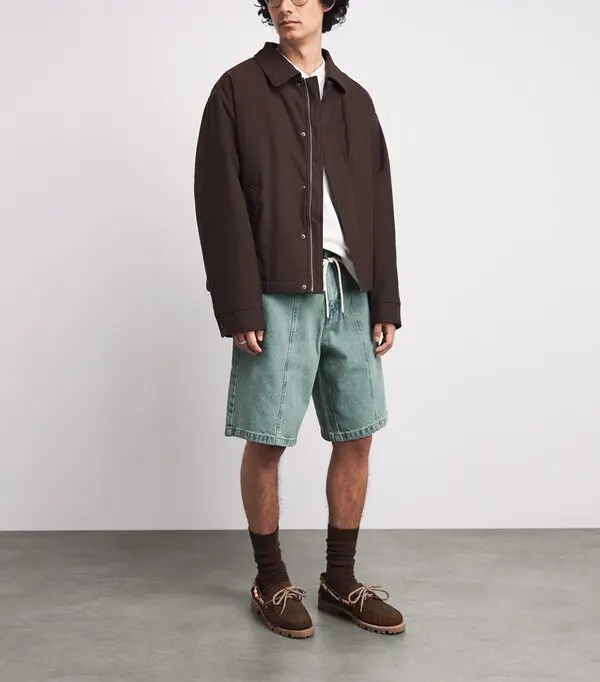 ABOUT:BLANK Felled Denim Shorts With Drawstring Waist