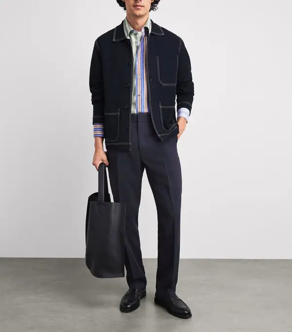 Paul Smith Wool Hopsack Tailored Trousers