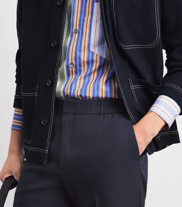 Paul Smith Wool Hopsack Tailored Trousers