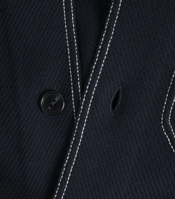 Paul Smith Merino Wool-blend Contrast-stitch Overshirt