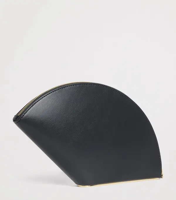 Carolina Herrera Leather Consuelo Clutch Bag - Black