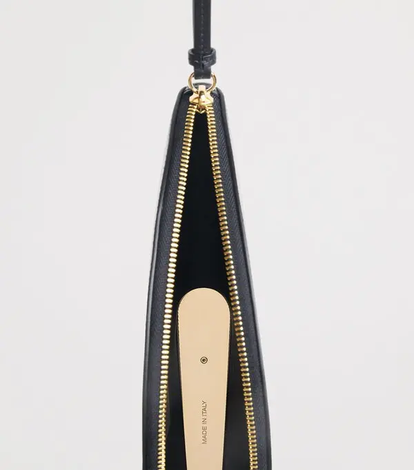 Carolina Herrera Leather Consuelo Clutch Bag - Black