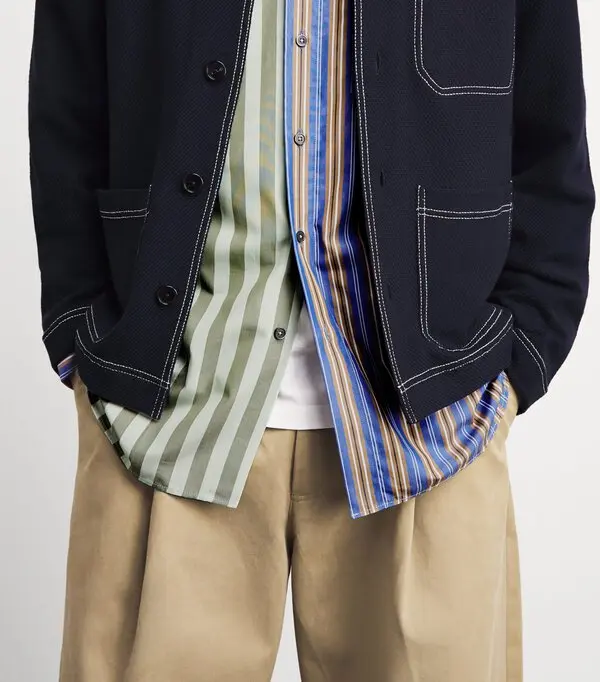 Paul Smith Cotton Stripe Mix Up Shirt