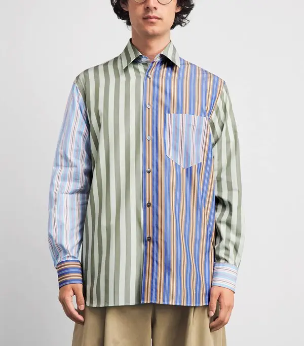 Paul Smith Cotton Stripe Mix Up Shirt