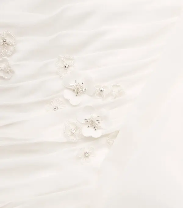 SANDRA MANSOUR Embellished Strapless Gown