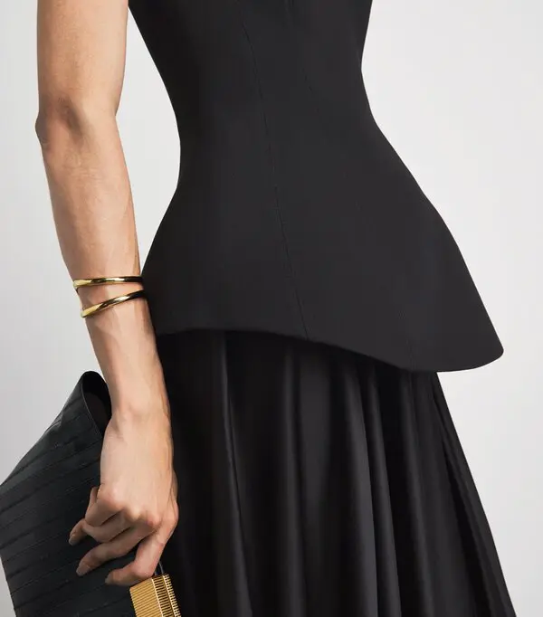 Solace London Oriana Peplum Maxi Dress