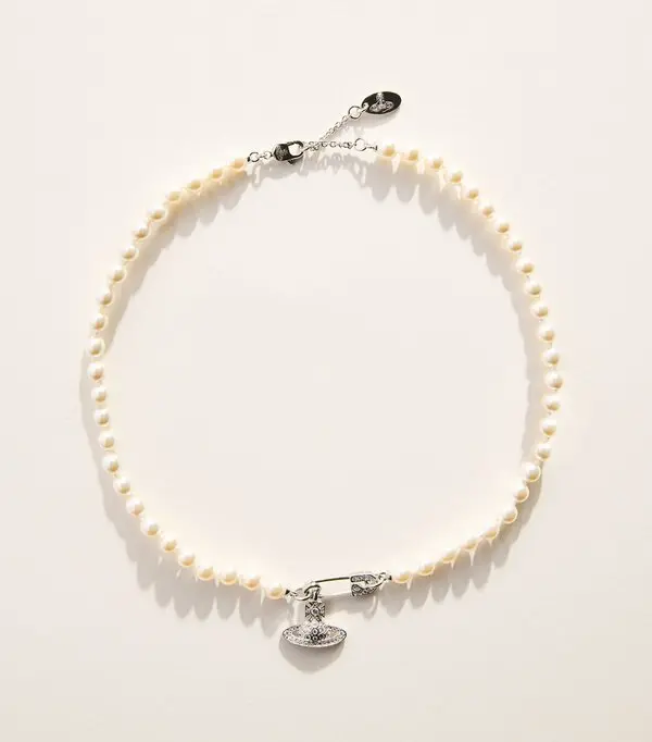 VIVIENNE WESTWOOD Faux Pearl Lucrece Choker - Ivory