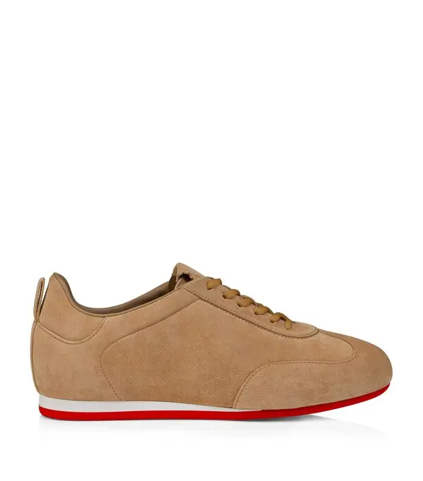 CHRISTIAN LOUBOUTIN Eleonora Suede Sneakers - Beige