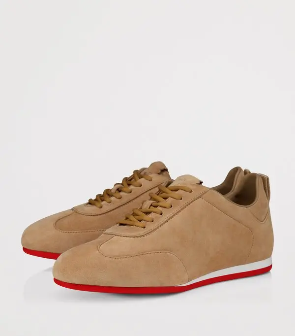 CHRISTIAN LOUBOUTIN Eleonora Suede Sneakers - Beige