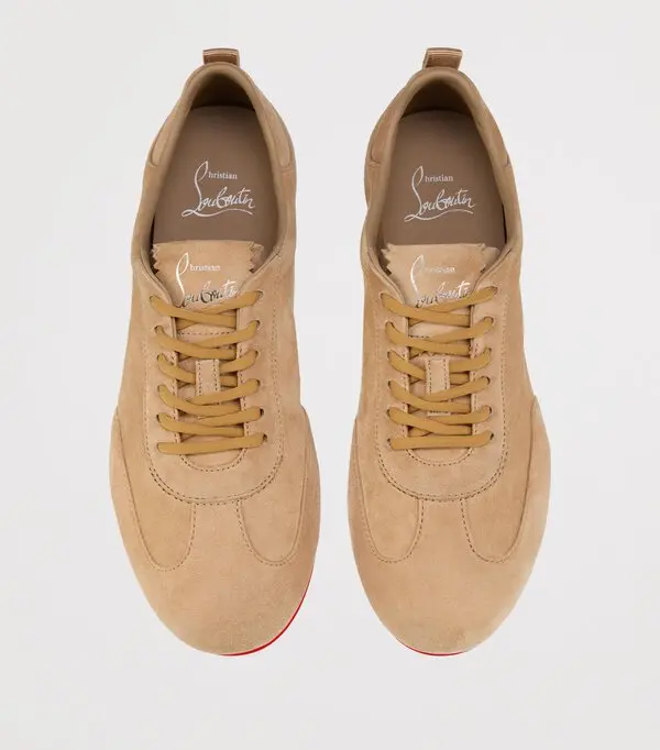 CHRISTIAN LOUBOUTIN Eleonora Suede Sneakers - Beige