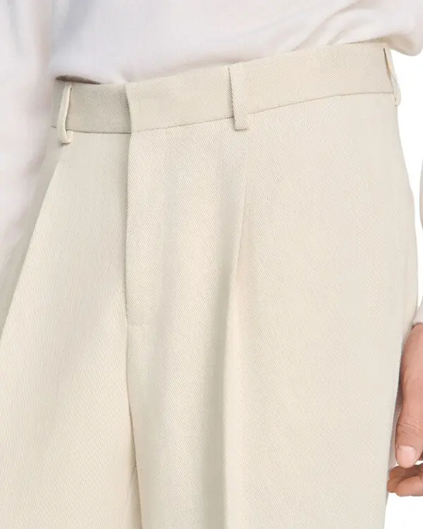 Sandro Fw26 Pierre Wide Leg Cotton Linen Trousers