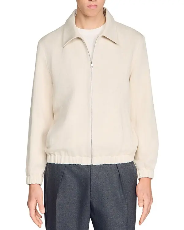 Sandro Fw26 Jones Cotton Zip Up Jacket