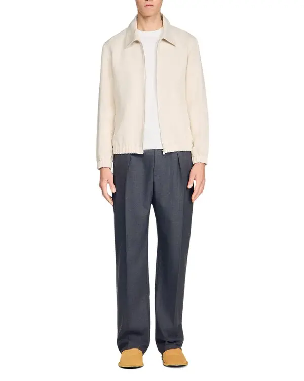Sandro Fw26 Jones Cotton Zip Up Jacket