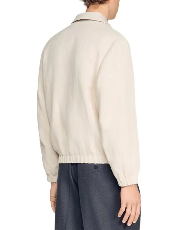 Sandro Fw26 Jones Cotton Zip Up Jacket