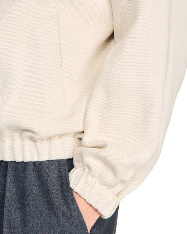 Sandro Fw26 Jones Cotton Zip Up Jacket