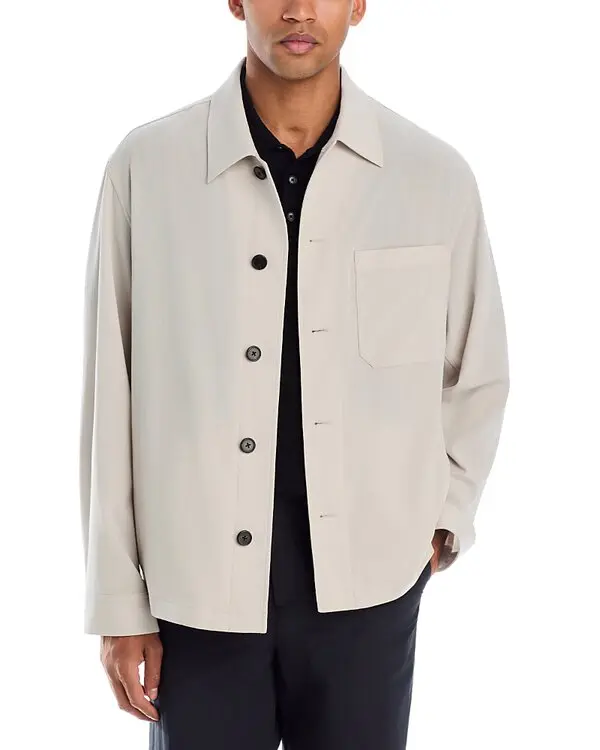 Theory Shirt Jacket - Silver Cloud