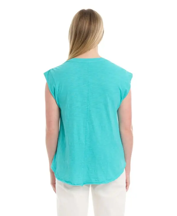 WILT CLOTHING Ruched Shoulder Tee - Baltic