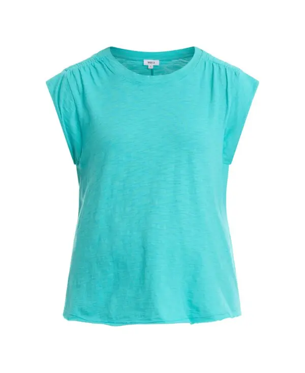WILT CLOTHING Ruched Shoulder Tee - Baltic