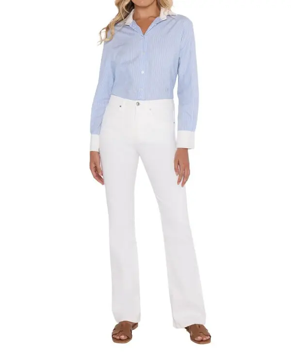 RUDES DENIM Isabella Mini Flare In White
