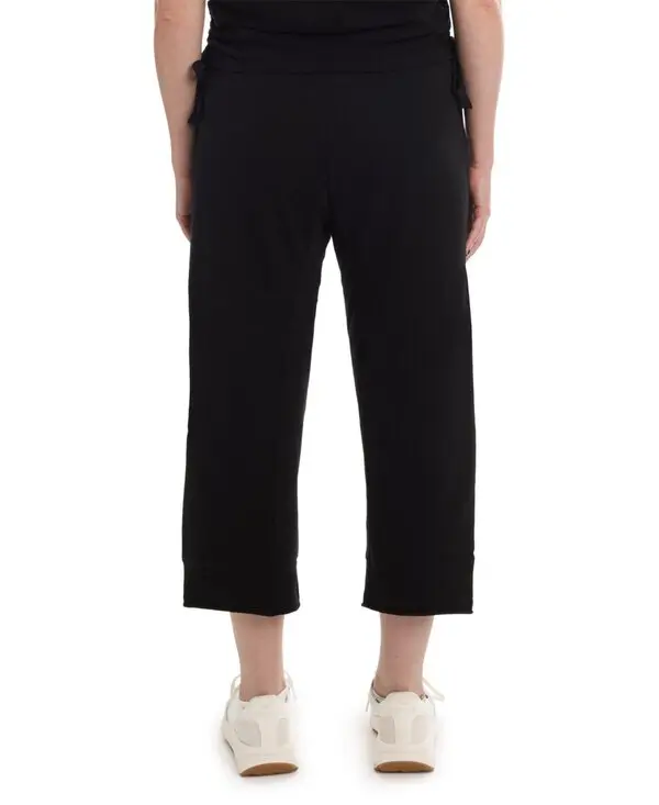 WILT CLOTHING Crop Raw Jogger Easy Fit Pants - Black