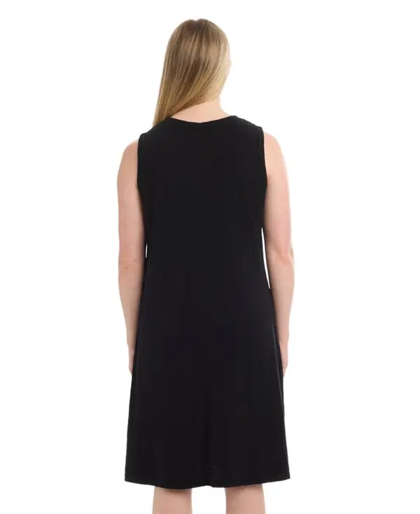 WILT CLOTHING Sleeveless Lace Yoke Dress - Black