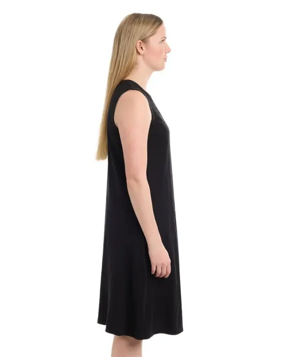 WILT CLOTHING Sleeveless Lace Yoke Dress - Black