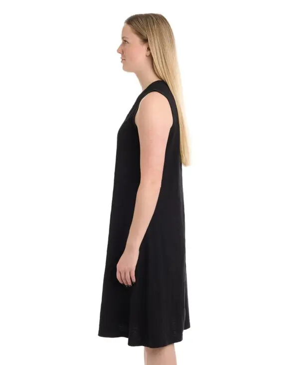 WILT CLOTHING Sleeveless Lace Yoke Dress - Black