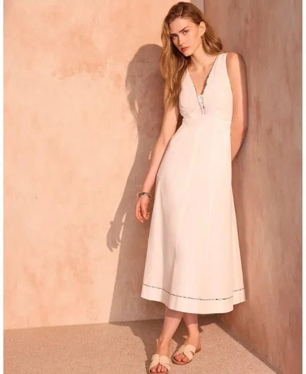 ivory velvet dress Sublime 1940's Silk Wedding Gown / Small  Xtabay Vintage creating a flattering Mint Velvet Sleeveless V-Neck Maxi