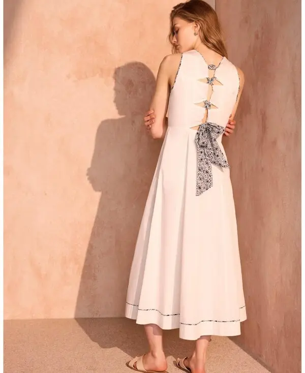 Mint Velvet Sleeveless V-neck Maxi Dress With Tie Detail