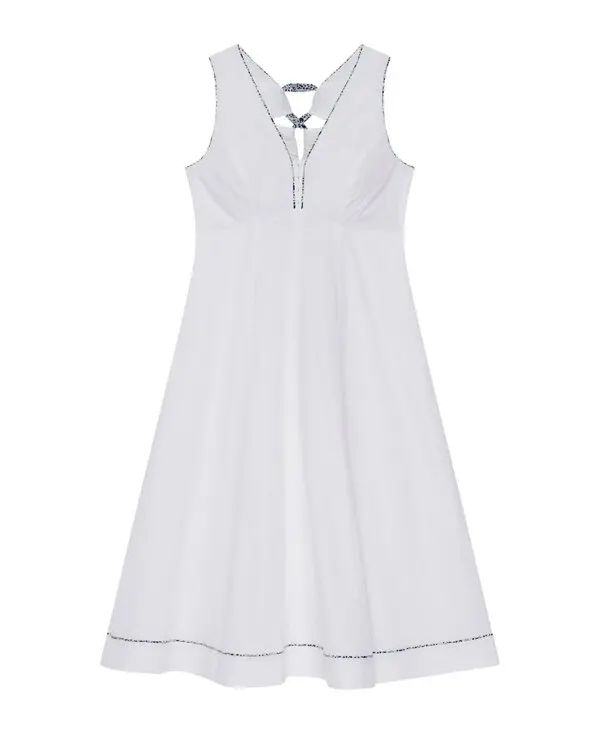 Mint Velvet Sleeveless V-neck Maxi Dress With Tie Detail