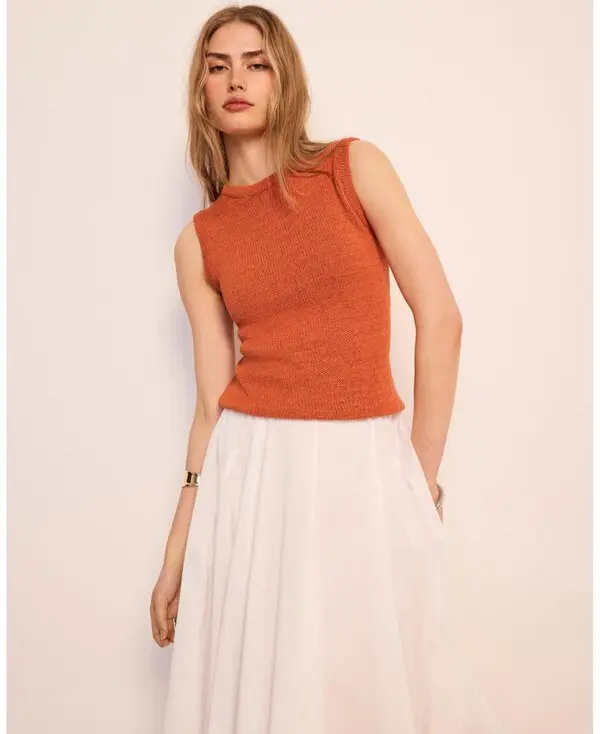 Mint Velvet Cotton Blend Knit Top