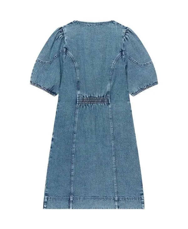 Mint Velvet Embroidered Denim Mini Dress