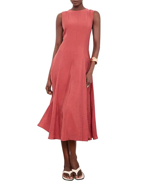 Mint Velvet Luxe Sleeveless Midi Dress - Red