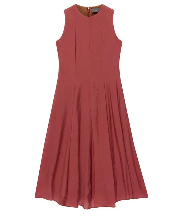 Mint Velvet Luxe Sleeveless Midi Dress - Red