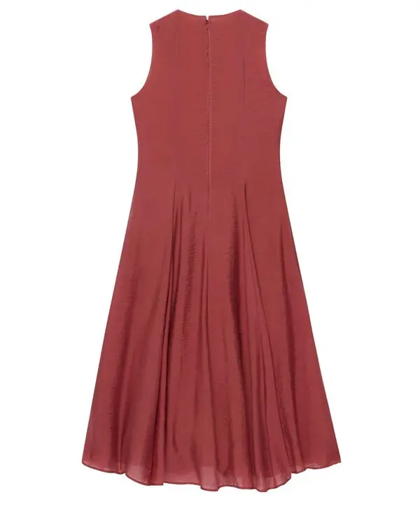 Mint Velvet Luxe Sleeveless Midi Dress - Red