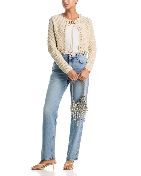 Rabanne Beaded Crochet Cardigan