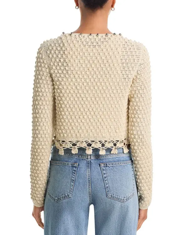 Rabanne Beaded Crochet Cardigan