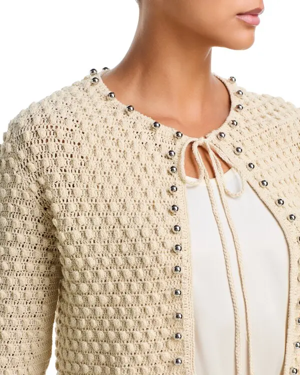 Rabanne Beaded Crochet Cardigan