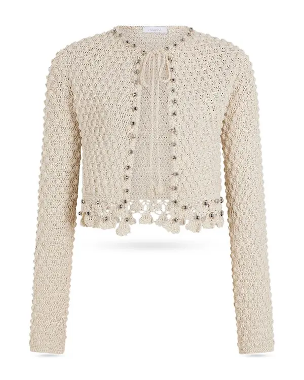 Rabanne Beaded Crochet Cardigan