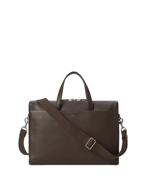Shinola Canfield Leather Briefcase - Espresso