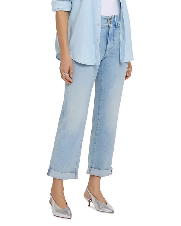 NYDJ Bailey High Rise Cropped Straight Jeans - Keys View