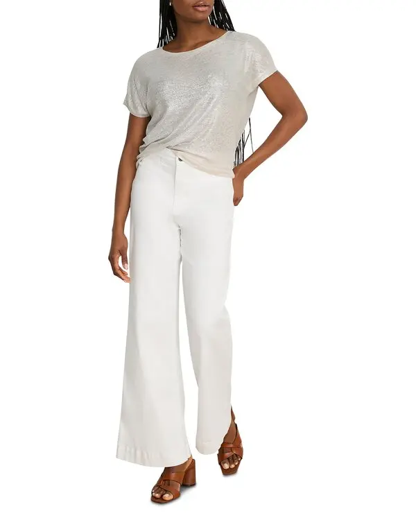 NIC+ZOE Glazed Feather Knit Sweater Top