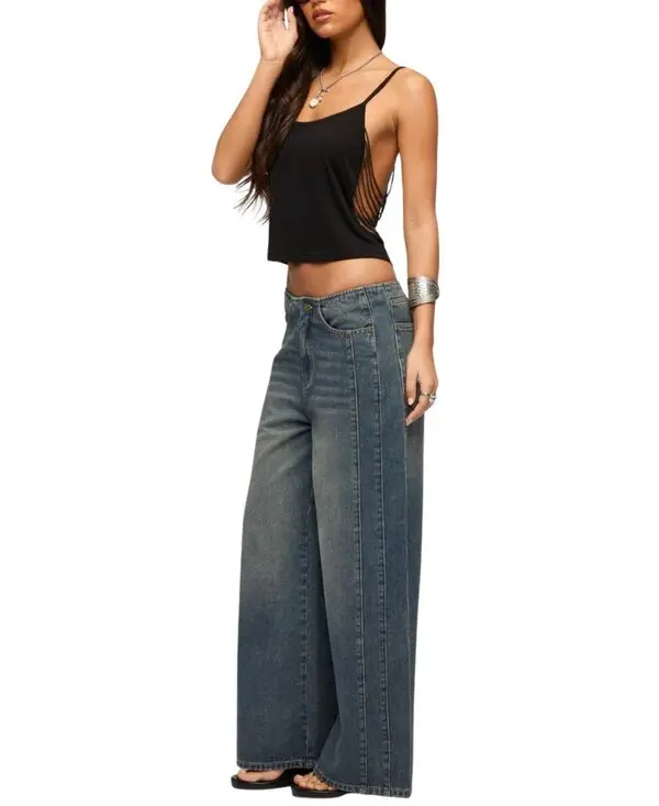 EDIKTED Donia Cutout Beaded String Tank Top